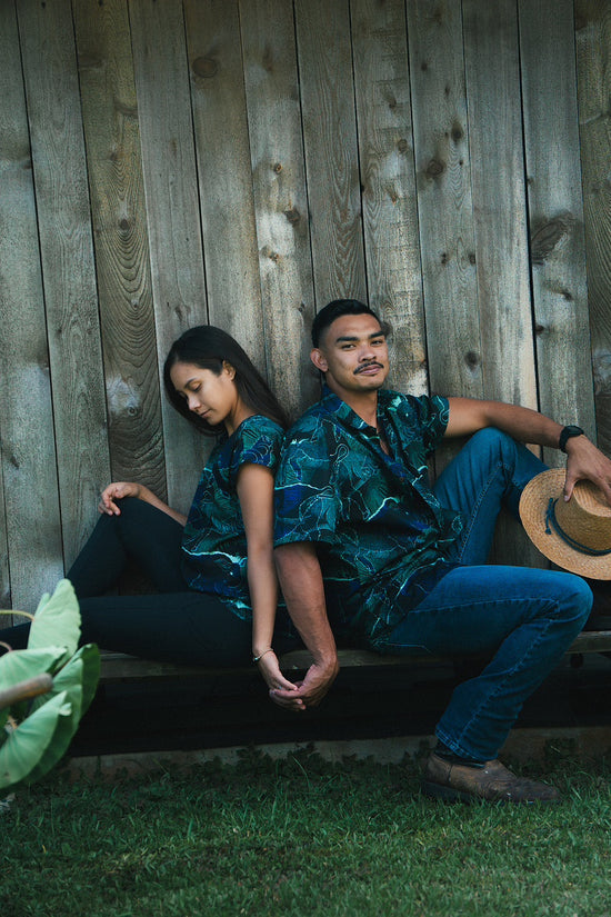 Kamapua'a Blue Hawaiian Legend Aloha Shirt – David Shepard Hawaiʻi