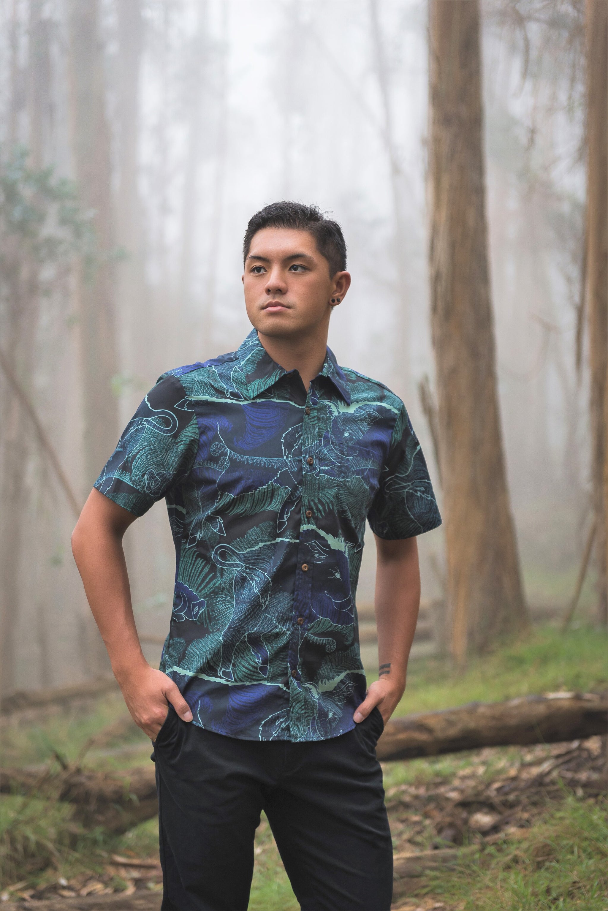 Kamapua'a Blue Hawaiian Legend Aloha Shirt – David Shepard Hawaiʻi