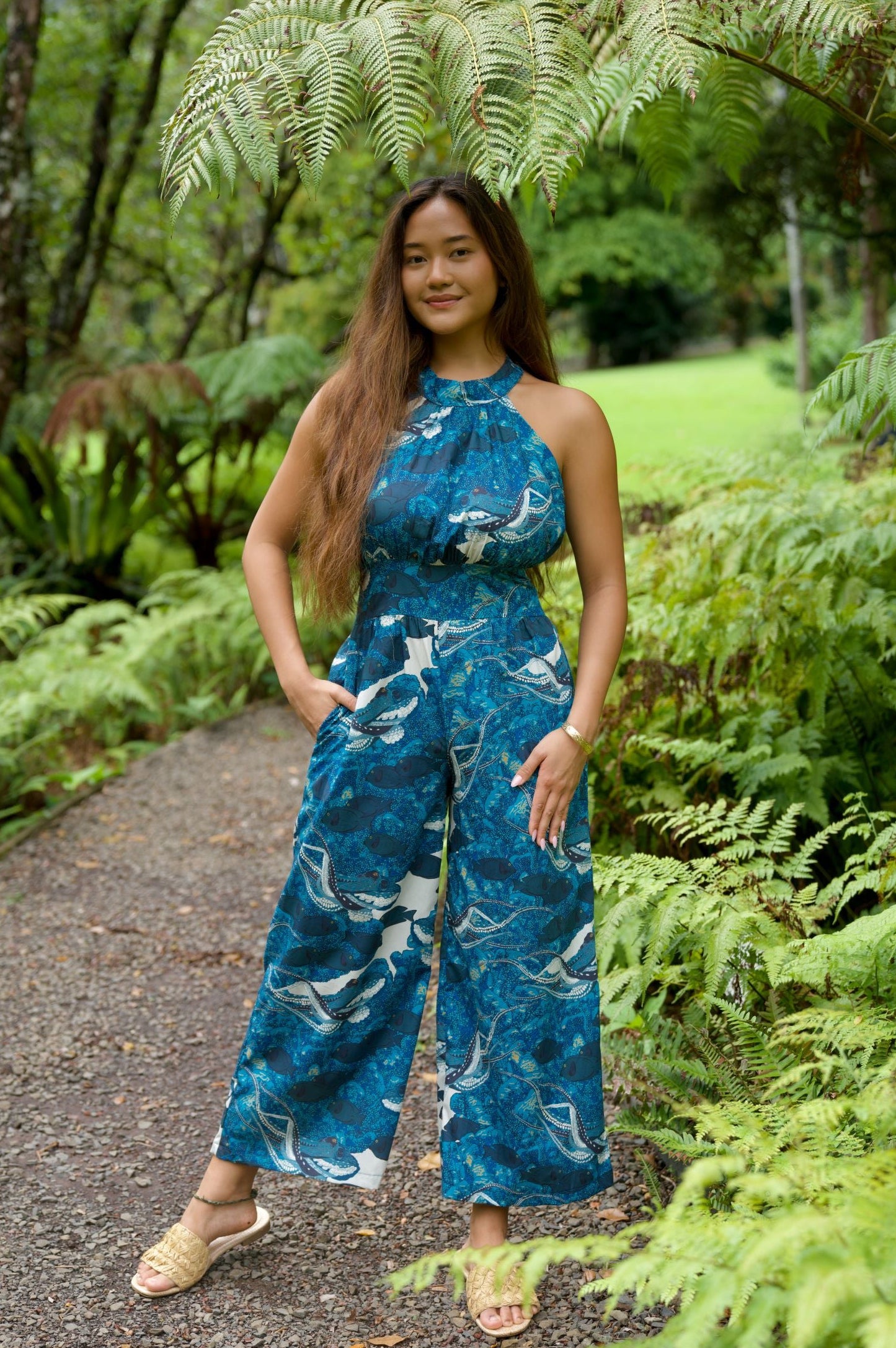 Hidden He‘e Halter Jumpsuit — David Shepard – David Shepard Hawaiʻi