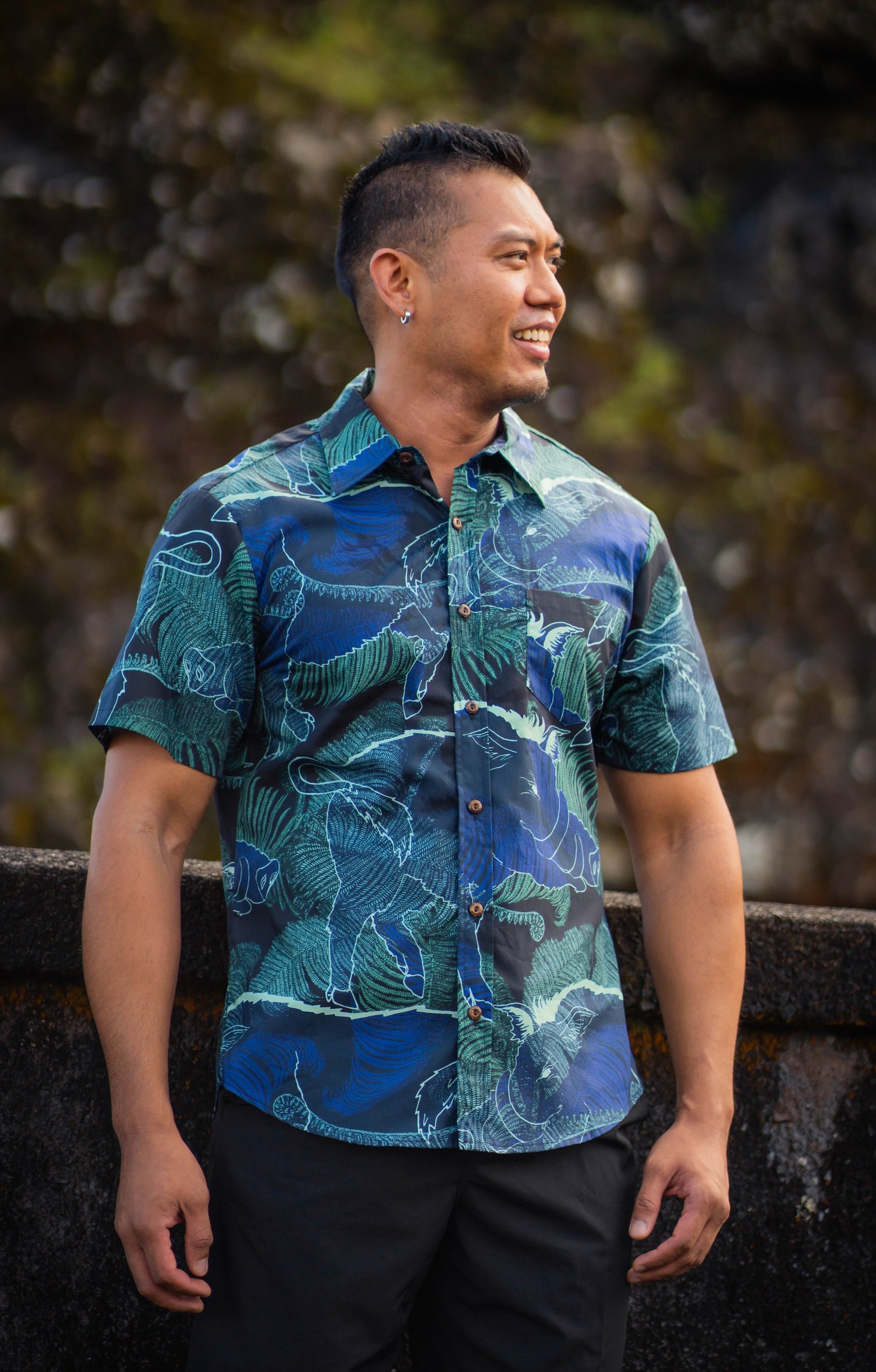Kamapua'a Blue Hawaiian Legend Aloha Shirt – David Shepard Hawaiʻi